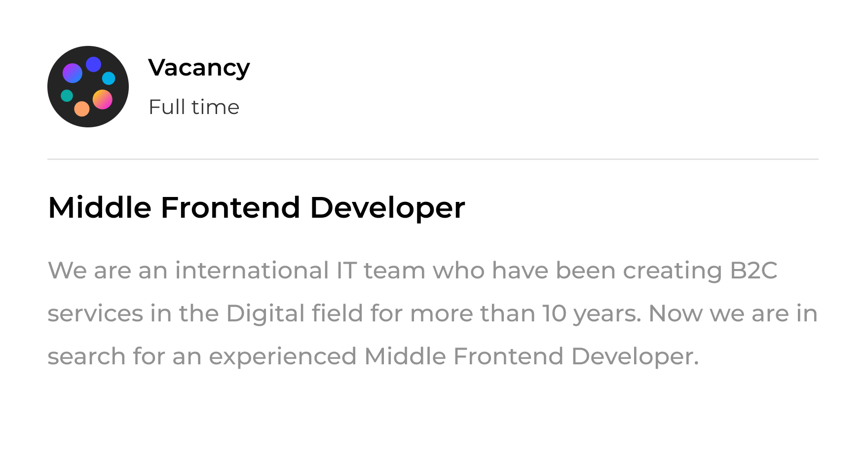 Middle Frontend Developer - Adhunt